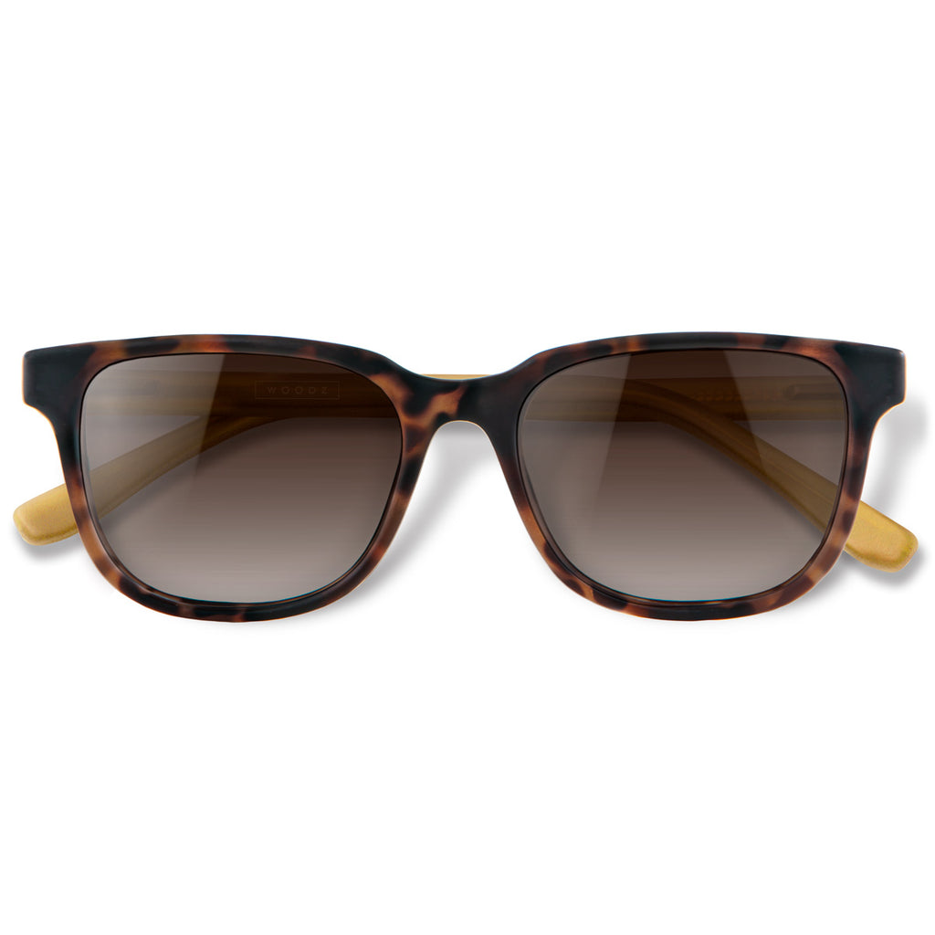 Óculos de Sol Mix Color | Woodz Carter Tortoise Fosco (Haste Amarela)